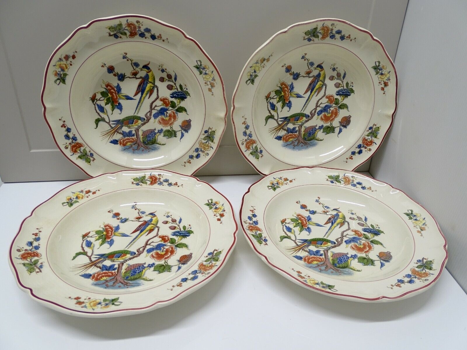 4 ASSIETTES DEMI CREUSES VILLEROY & BOCH PHOENIX COLLECTION DECO TABLE ...