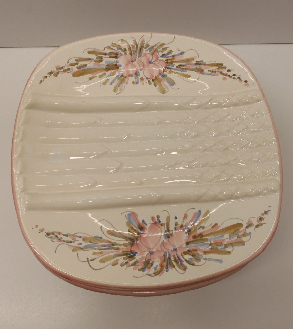 *6 BELLES ASSIETTES A ASPERGES en CERAMIQUE Signées maïthé Déco Table ...
