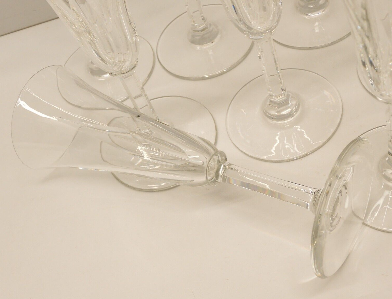 -9 FLUTES A CHAMPAGNE CRISTAL SAINT LOUIS CERDAGNE estampillées Déco ...