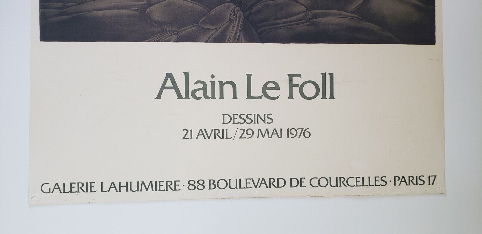 AFFICHE EXPOSITION vintage ALAIN LE FOLL dessins Paris Galerie ...