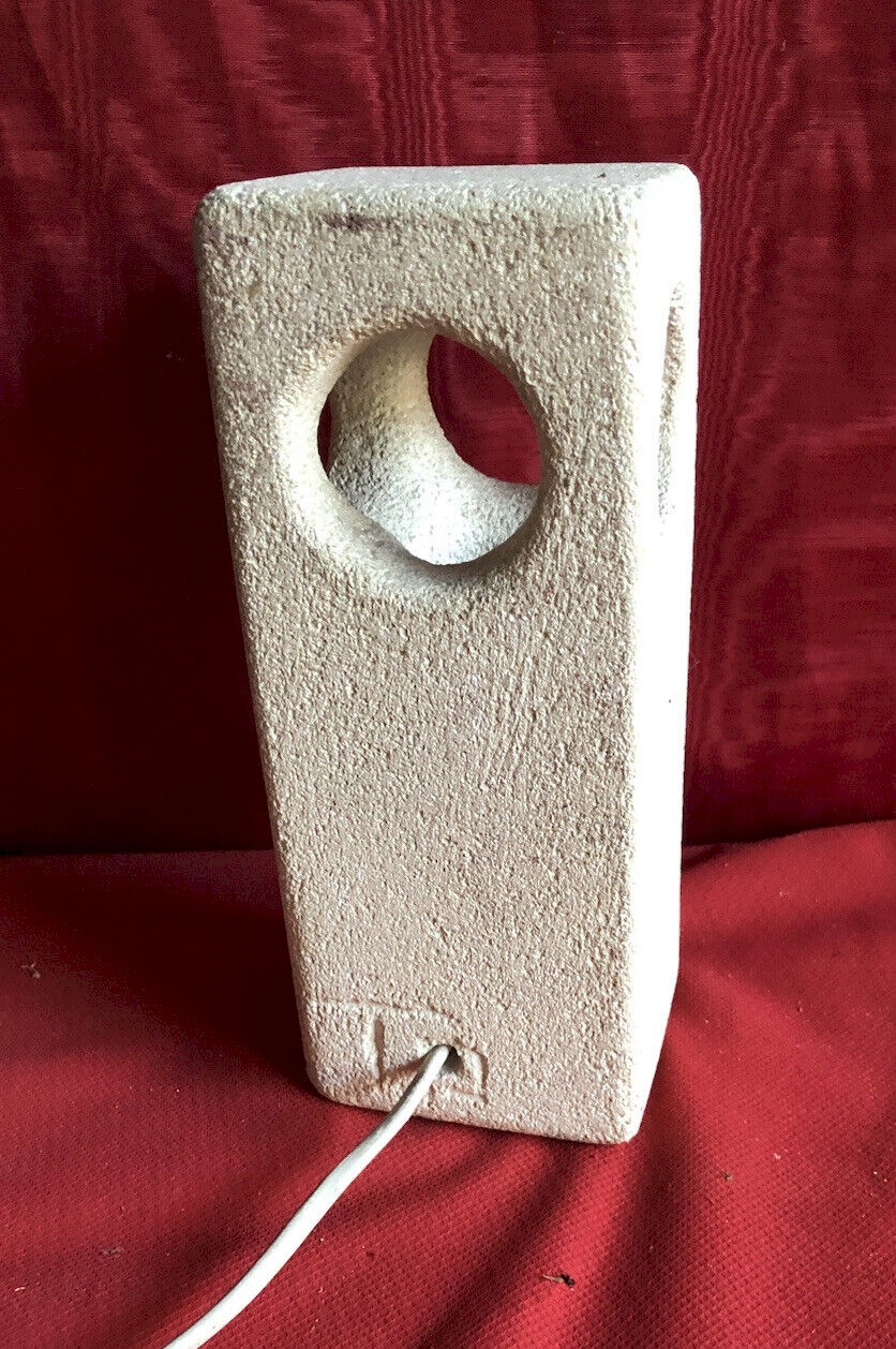 Albert TORMOS : LAMPE VINTAGE EN PIERRE SCULPTÉ ÉPONGE 1970 À DÉCOR DE ...