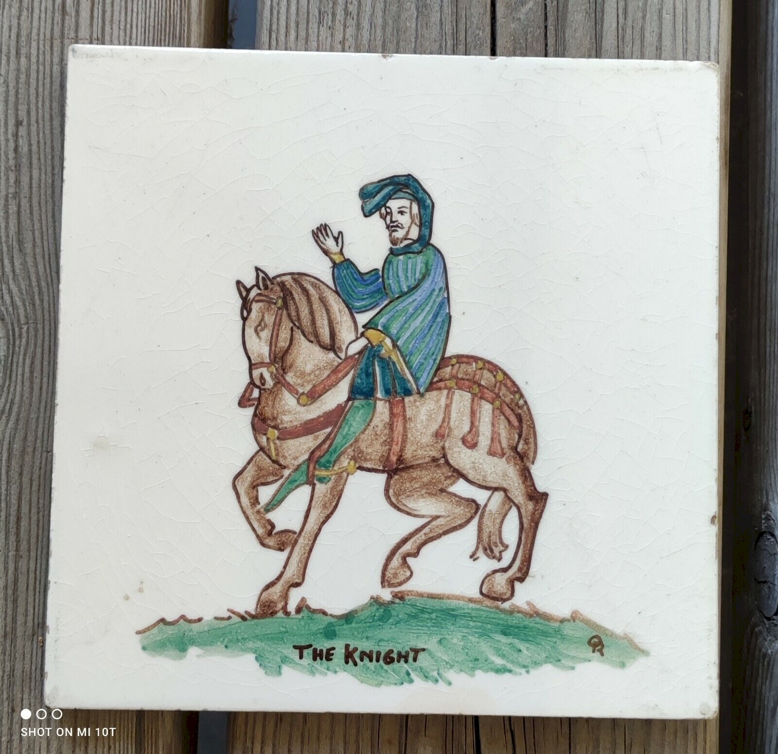 Ancien Carreau Faïence Anglaise/chevalier/knight/old English ...