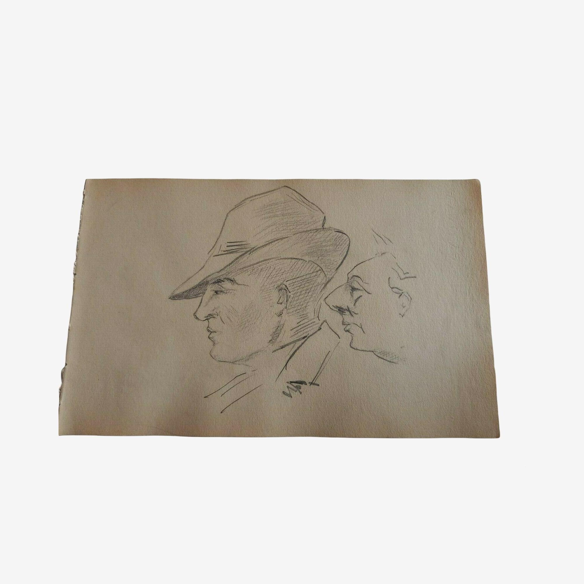 ancien dessin au crayon , croquis 20,bon état 15x24 cms, 1920 - Vendu