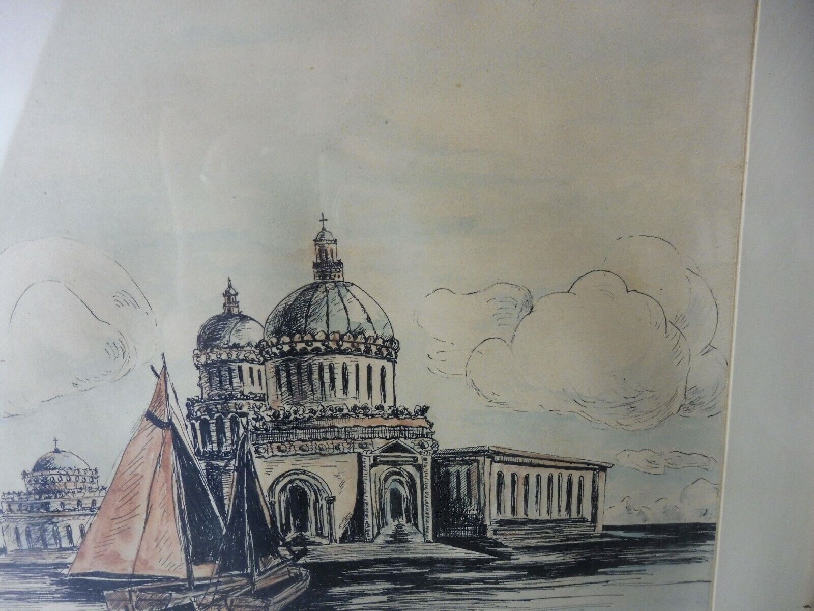 Ancien dessin / tableau, signé Hans Gotama 1945 Ancien dessin / tableau, signé Hans Gotama 1945