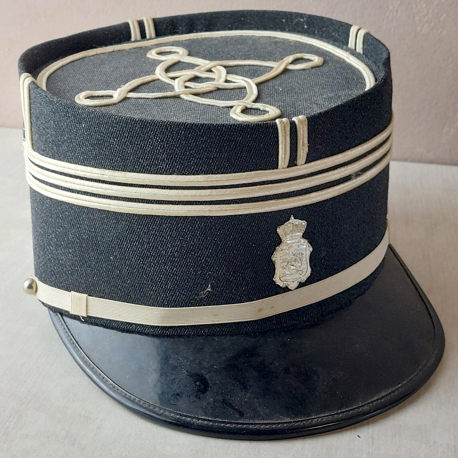 Ancien képi de police / gendarmerie, Luxembourg, Kremer Bertrang Beige ...