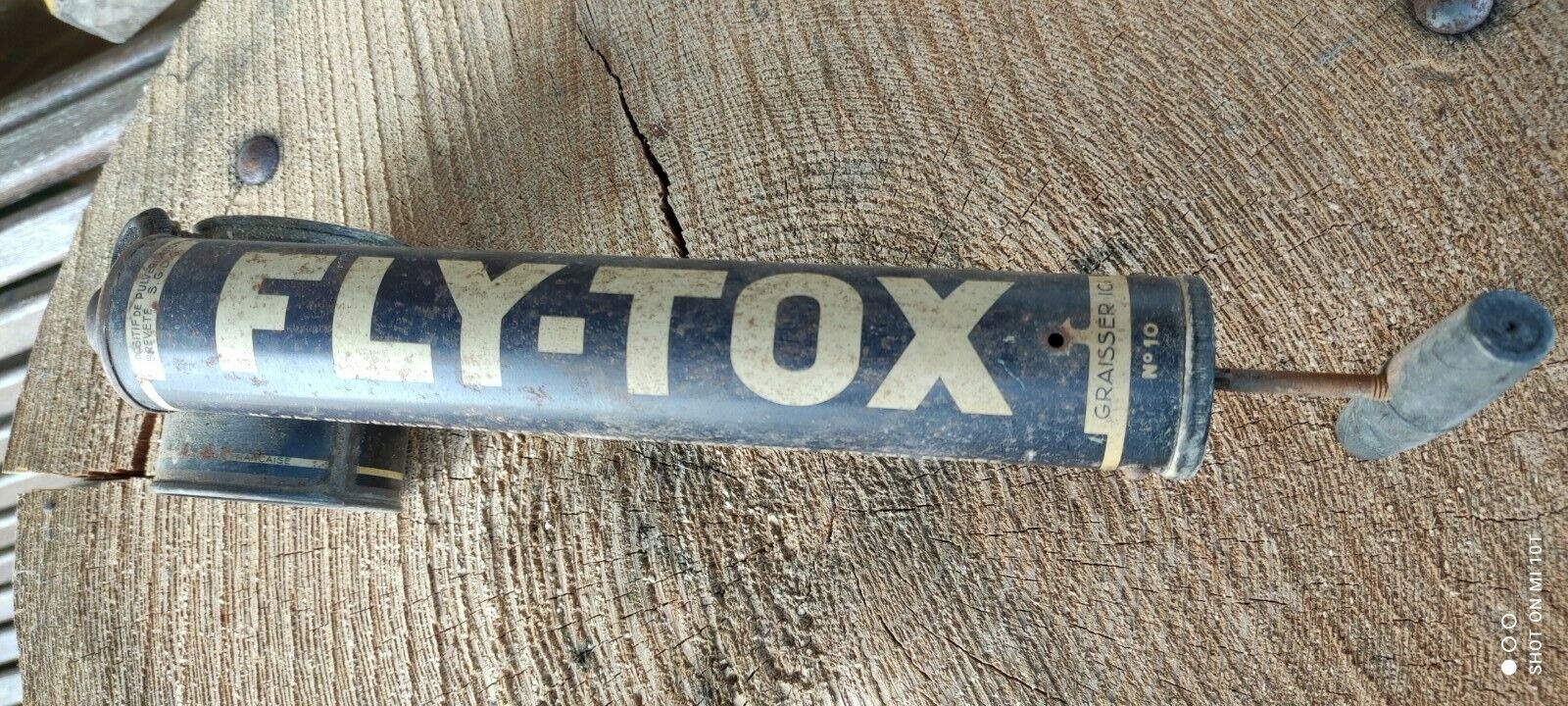 Ancien pulverisateurs FLY TOX hand sprayer insect bug killer/publicité ...