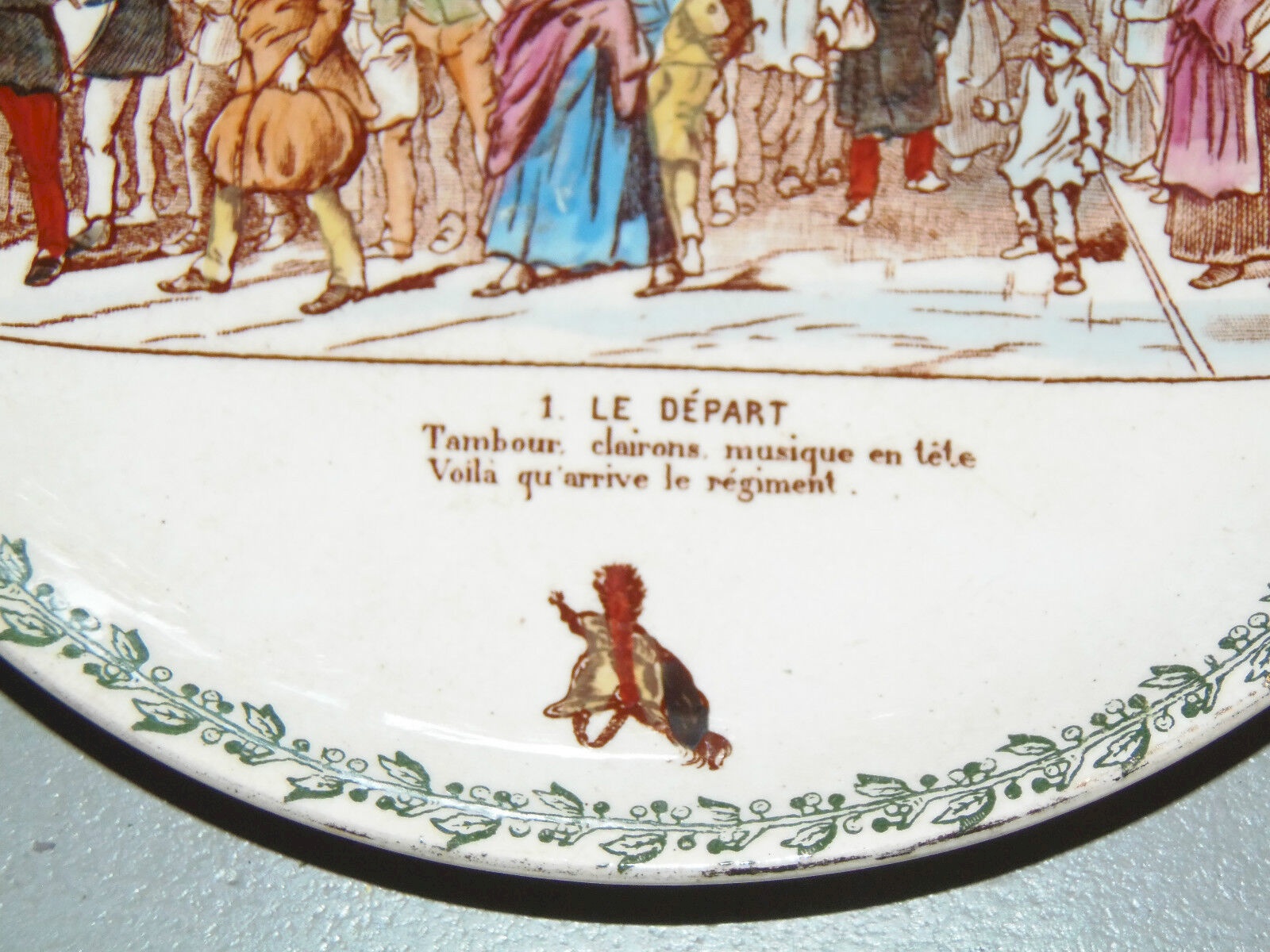 ASSIETTE CERAMIQUE CHOISY LE ROI Terre de FER HB Thème Militaires ...