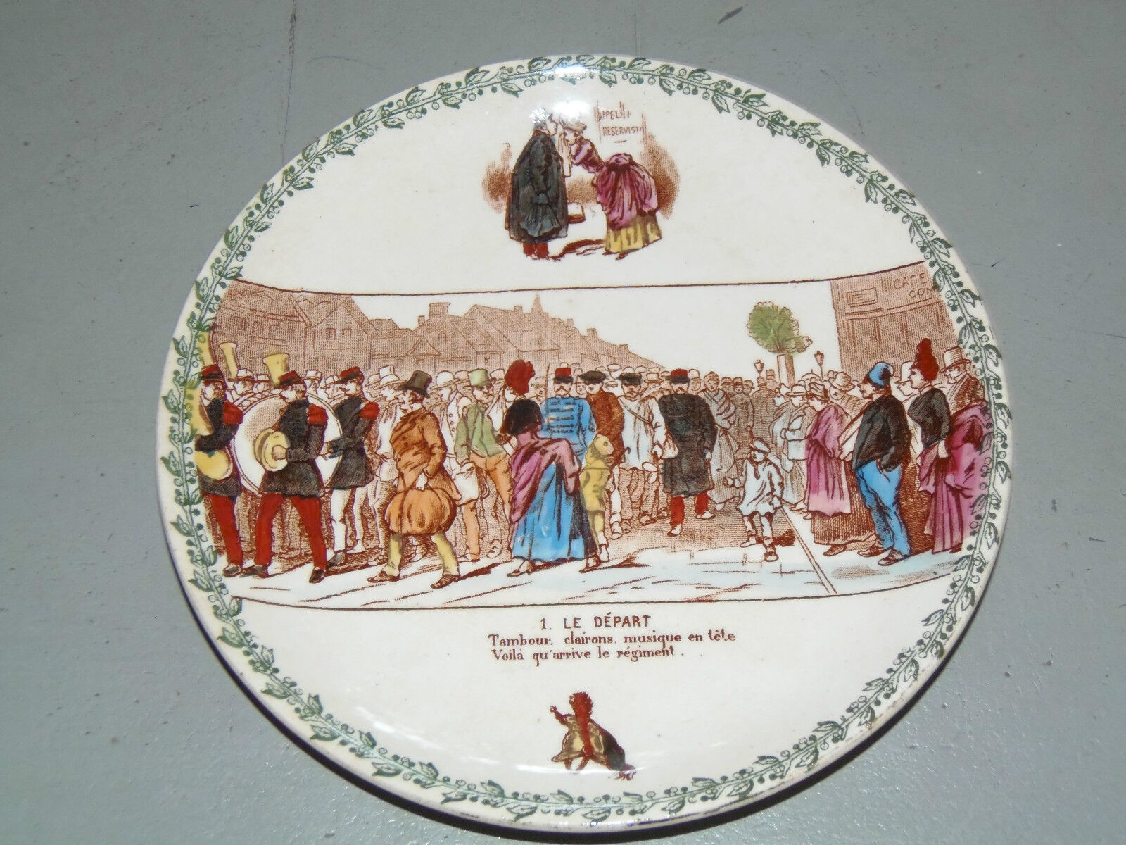 ASSIETTE CERAMIQUE CHOISY LE ROI Terre de FER HB Thème Militaires ...