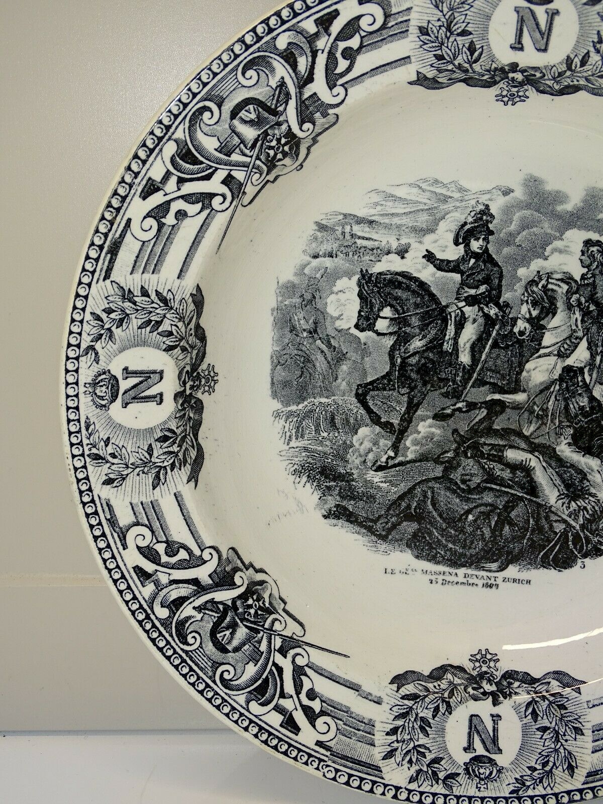 ASSIETTE CERAMIQUE KERAMIS BOCH BF NAPOLEON LE GENERAL MASSENA DEVANT ...