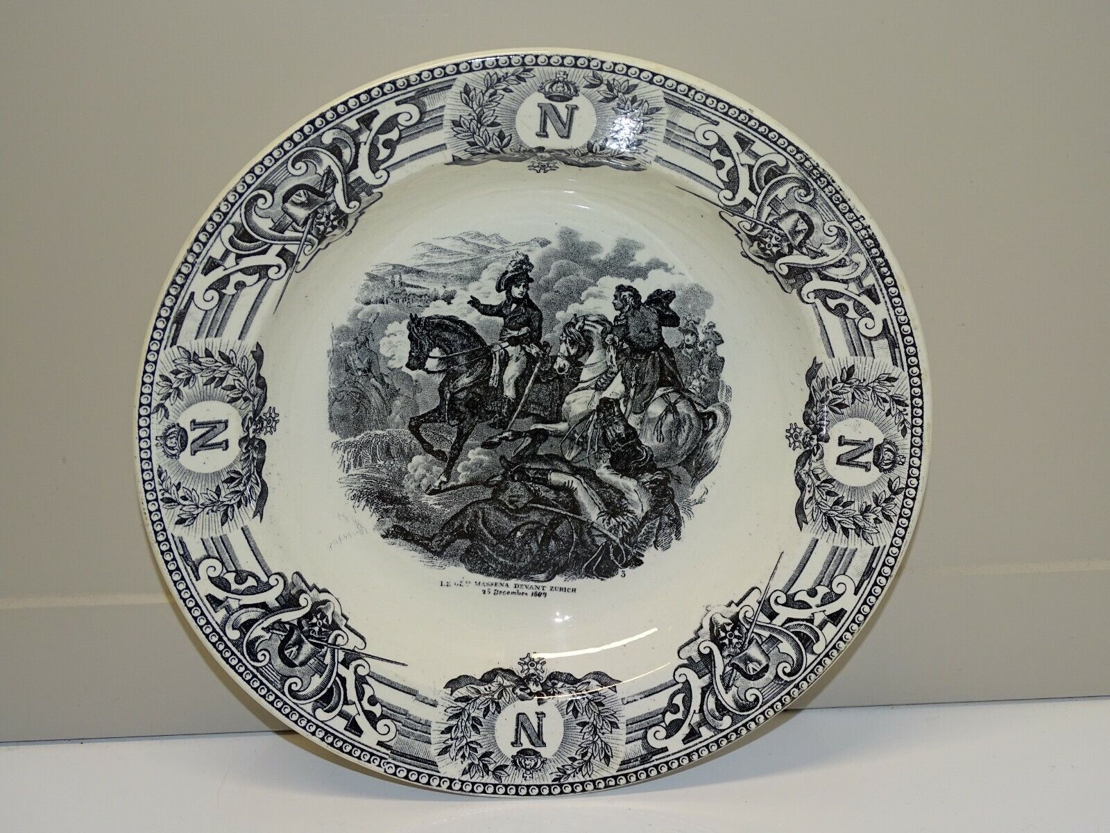 ASSIETTE CERAMIQUE KERAMIS BOCH BF NAPOLEON LE GENERAL MASSENA DEVANT ...