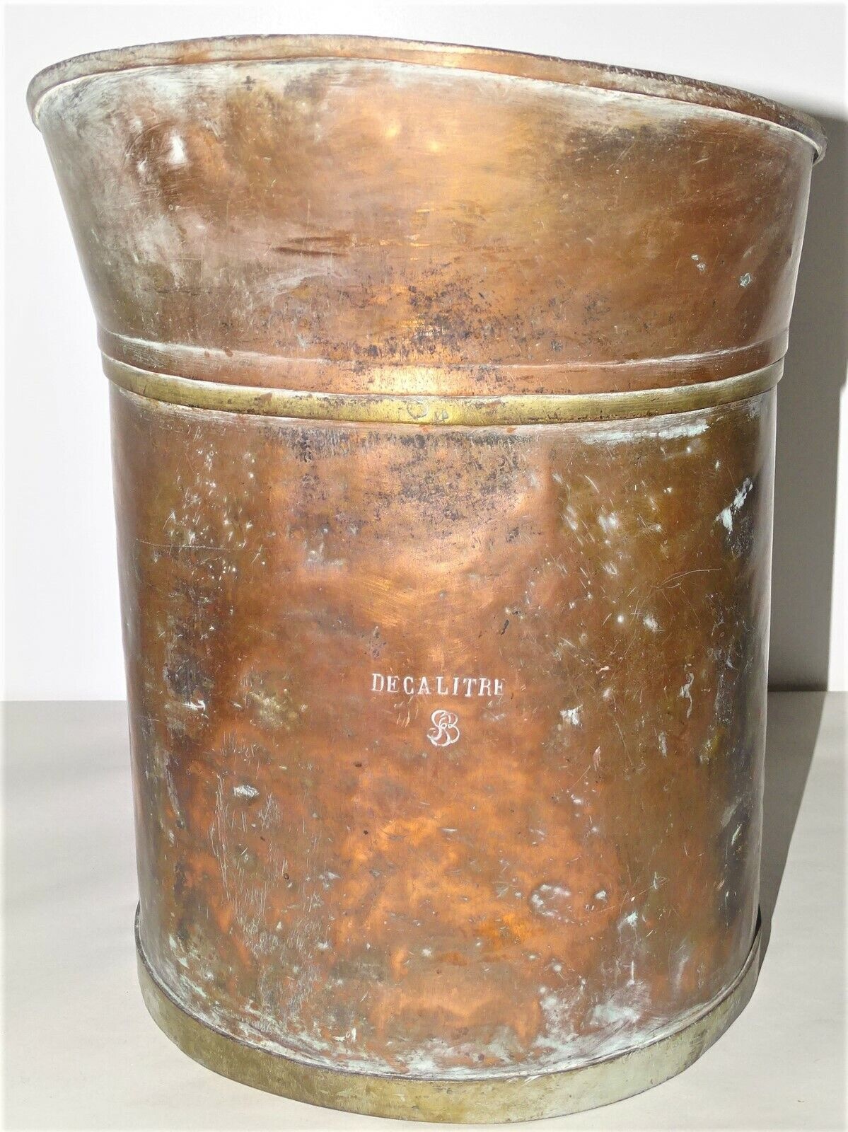 BEAU DECALITRE de chai en CUIVRE XIXe CAVE VIN ALCOOL DECO COLLECTION ...