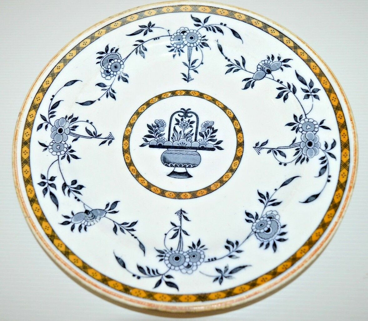BELLE ASSIETTE PORCELAINE MINTON DELFT XIXe Motifs Victoriens ...