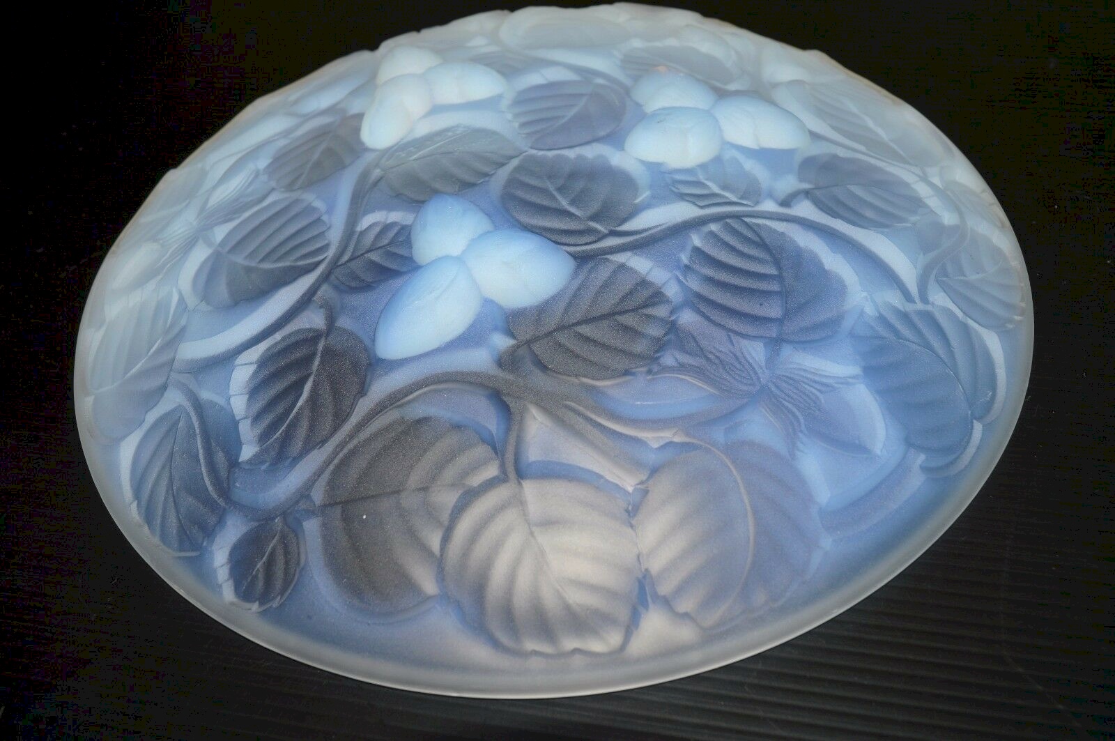BELLE COUPE CRISTAL OPALESCENT ART DECO 1920/30 signé ARVERS ( André ...