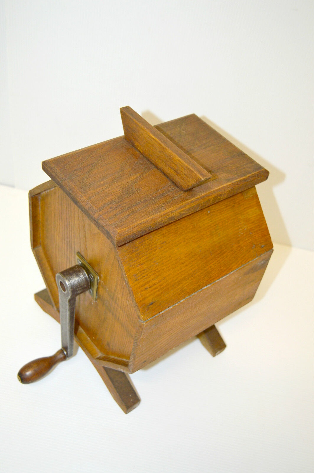 BELLE PETITE BARATTE ANCIENNE en CHENE COMPLETE FONCTIONNE OUTIL ART ...