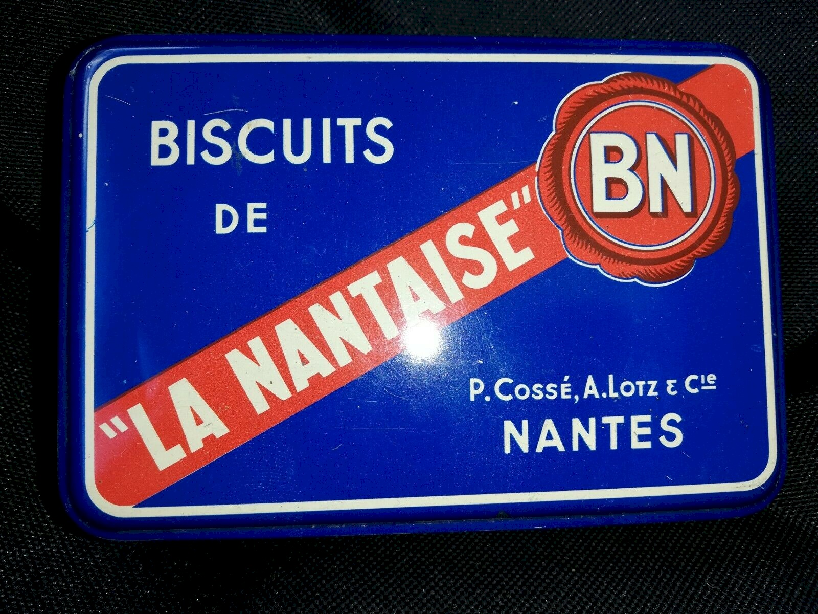 Boite Ancienne biscuits la nantaise BN/Nantes/Old advertising box ...