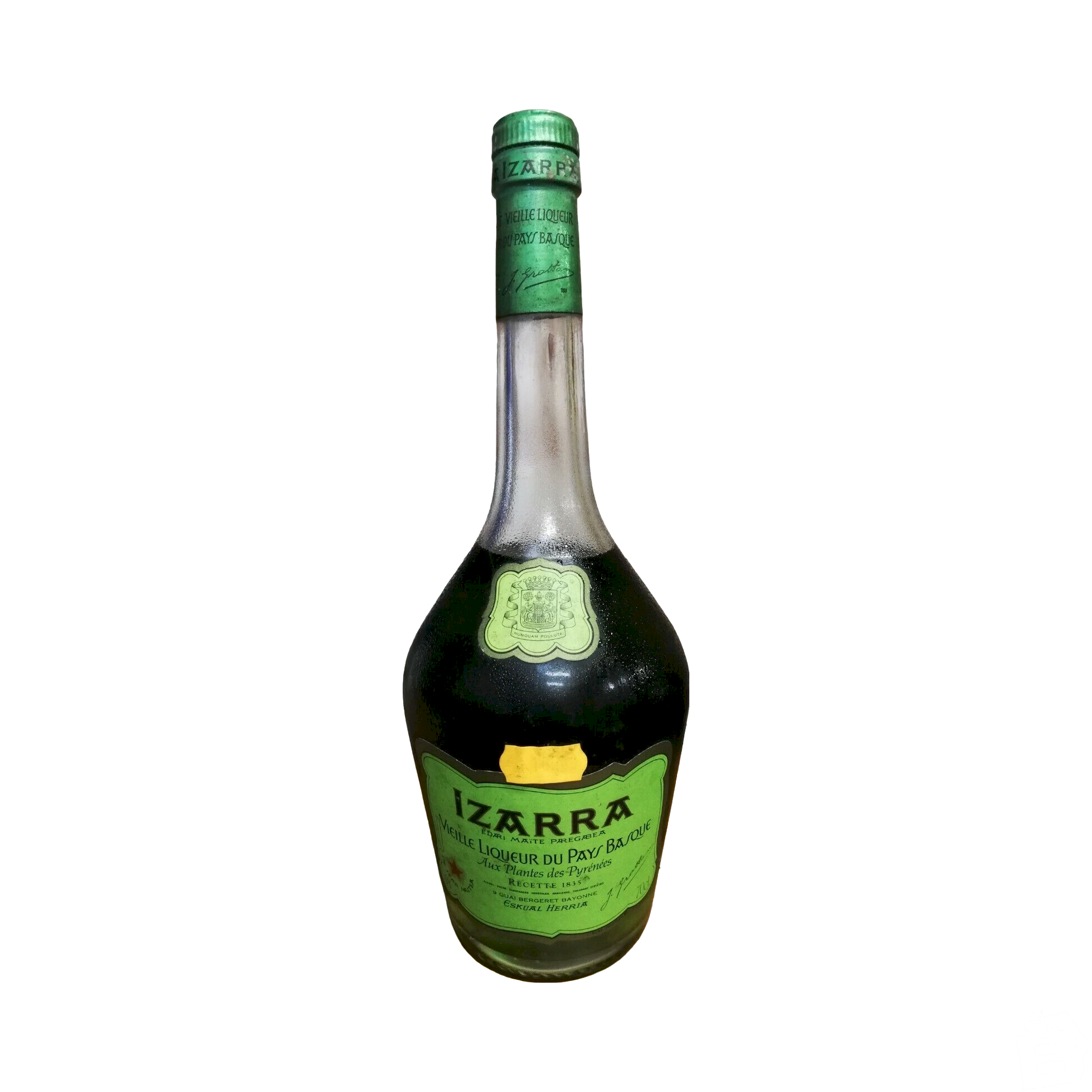 Bouteille Ancienne Izarra vert /bayonne/côte Basque /Old liquor/old ...