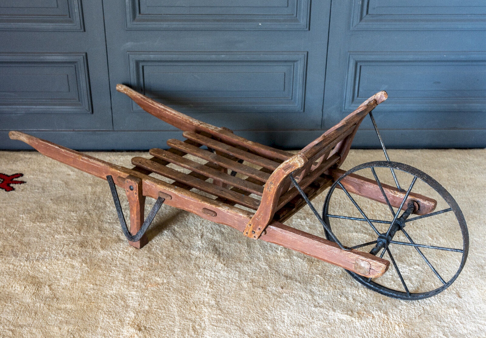 Brouette 1900 en bois et métal Patine dorigine L2563 Bois/Métal - Vendu