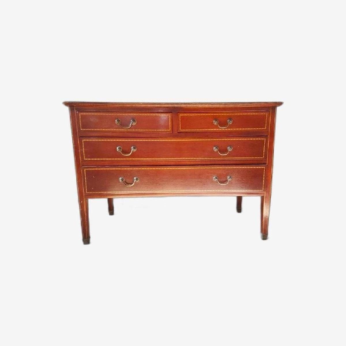 Commode 4 Tiroirs Vintage Naturel Bois