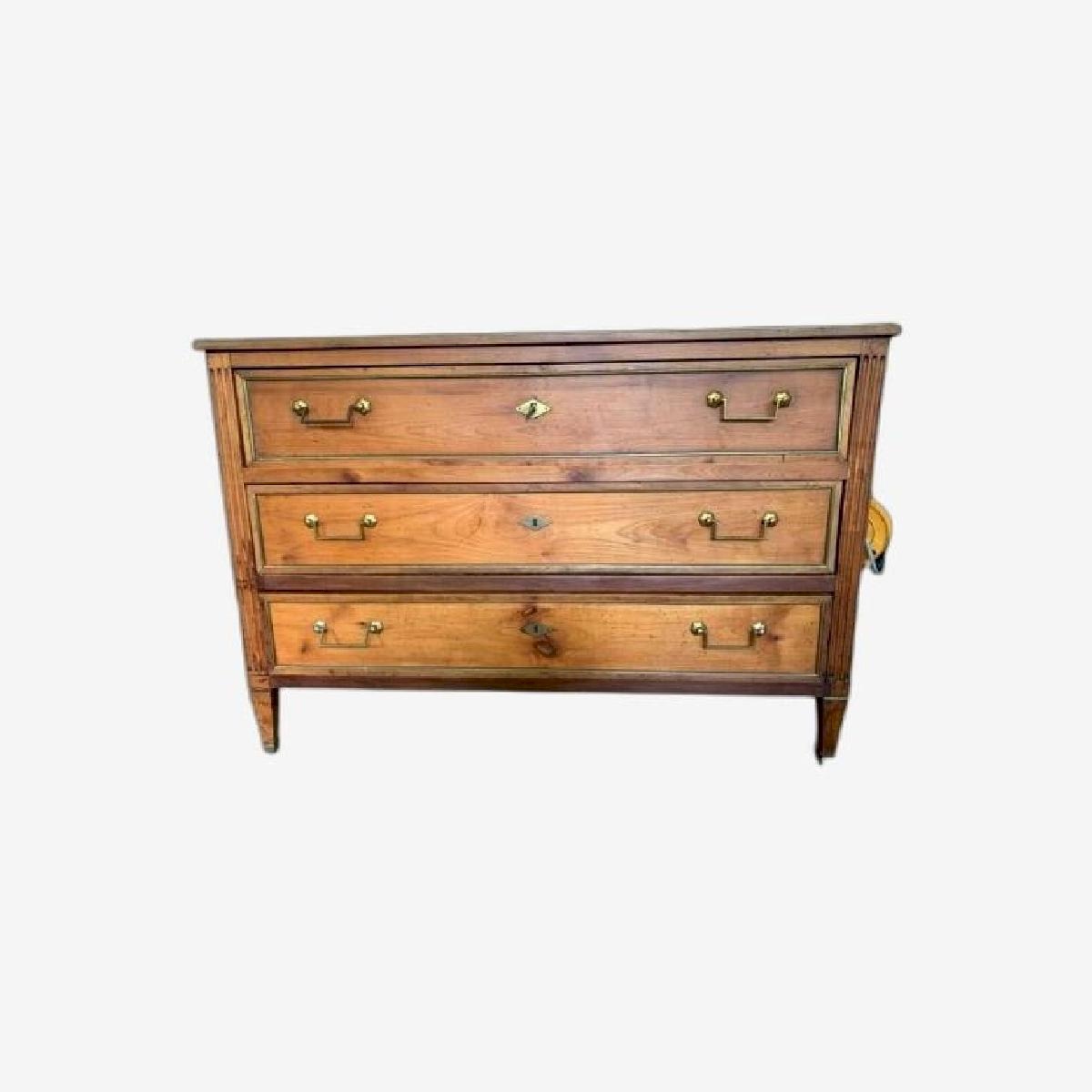 Commode de style Louis XVI en merisier massif XIX siècle Classique ...