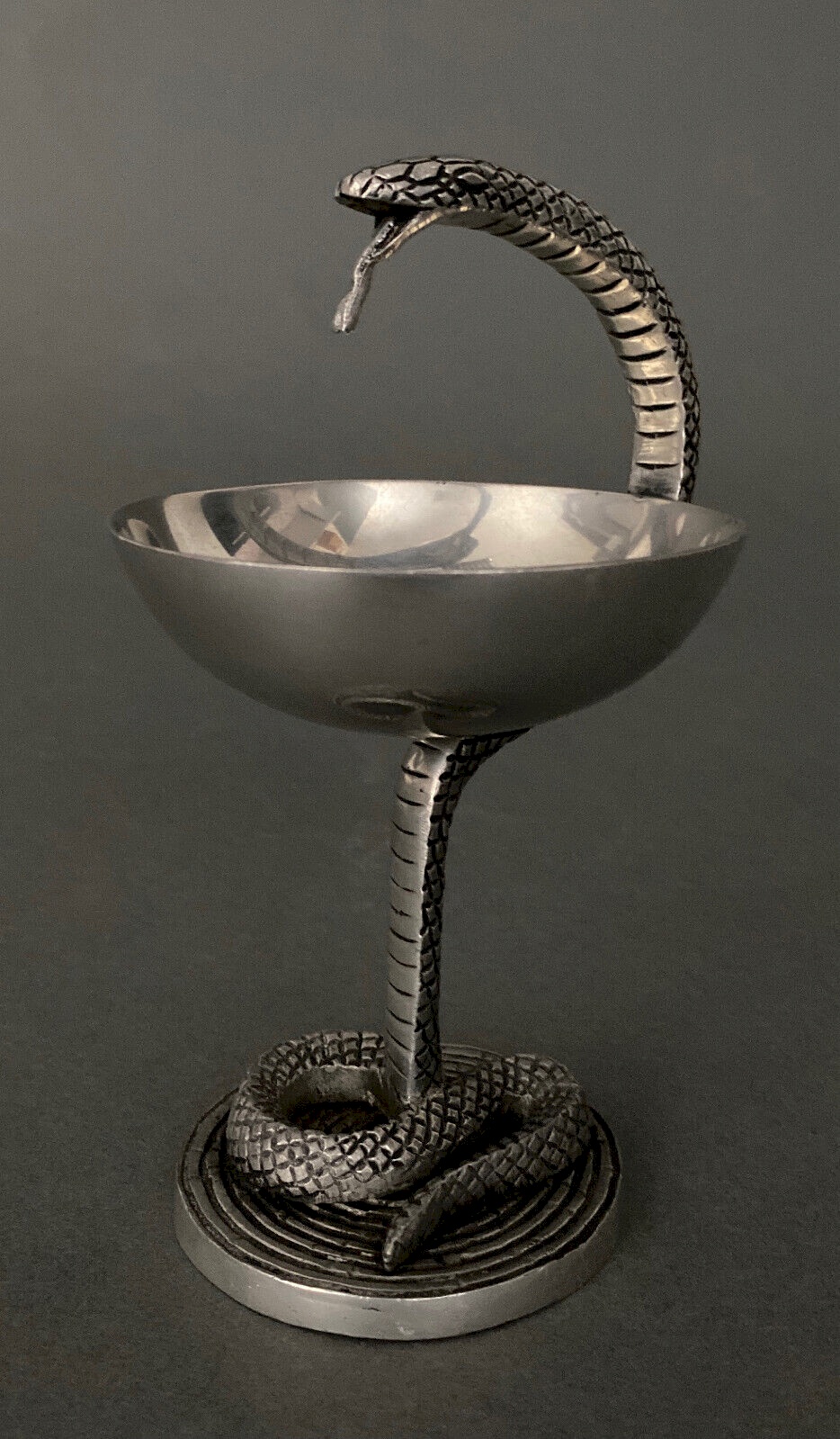 Coupe caducée pharmacie en étain Vincent Garnier Paris fait main H5297 ...