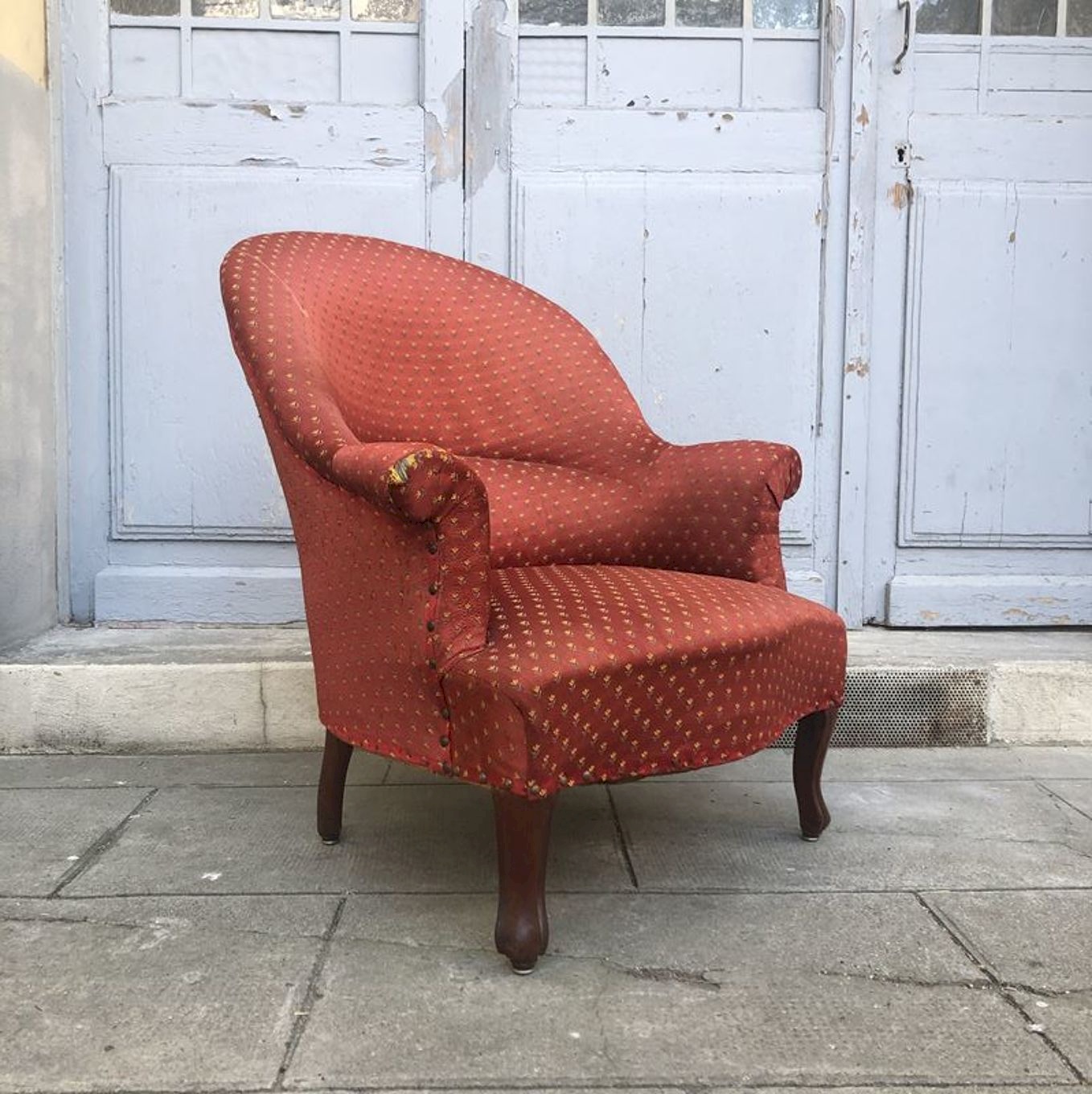 Fauteuil crapaud Classique Rouge - Vendu