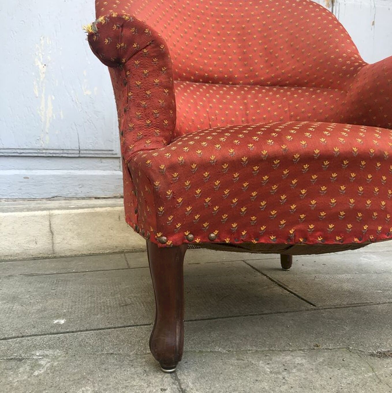 Fauteuil crapaud Classique Rouge - Vendu