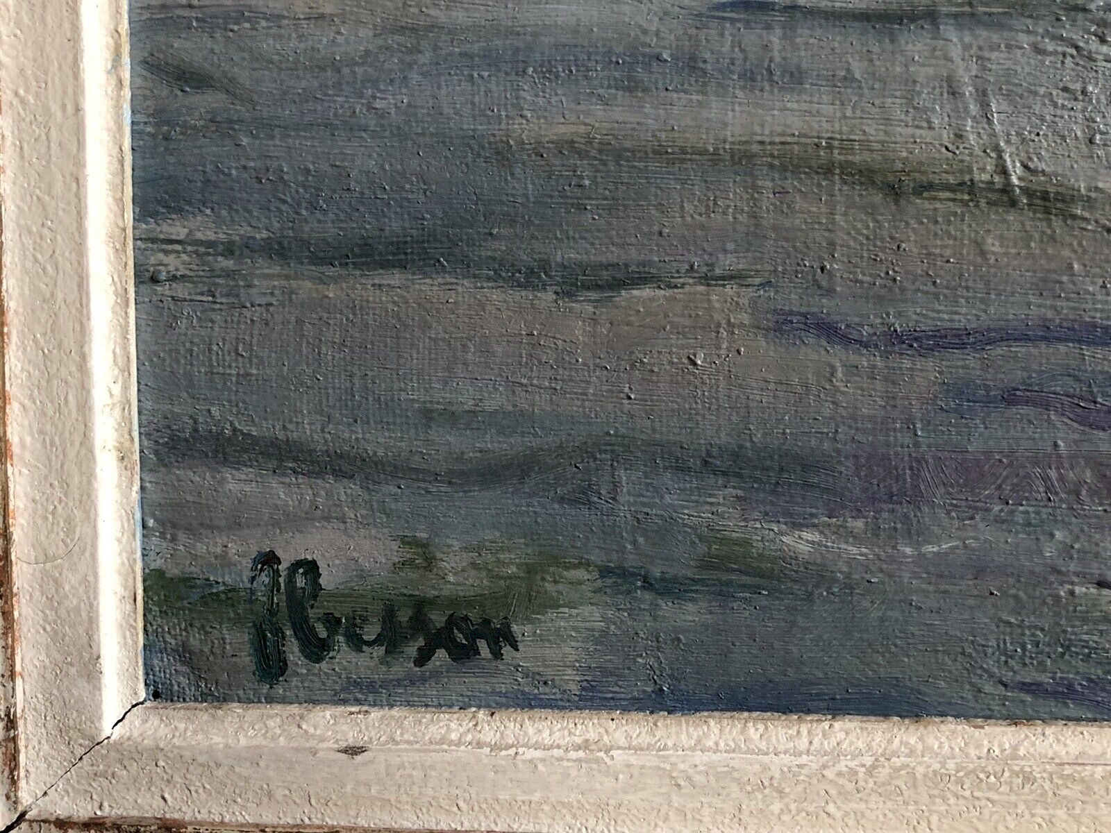 FRANÇOIS BESSON: OIL ON CANVAS MARINE GOODS PORT XXEME