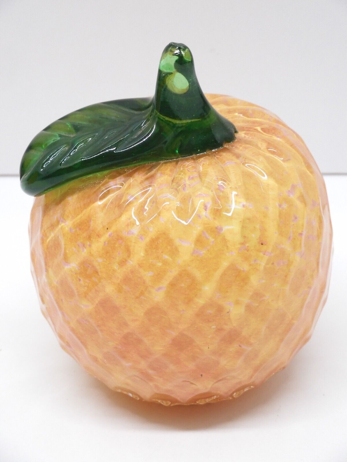 -FRUIT POMME / ORANGE CRISTAL CRISTALLERIE PIERRE de LUNE 27 Jaune/Vert ...
