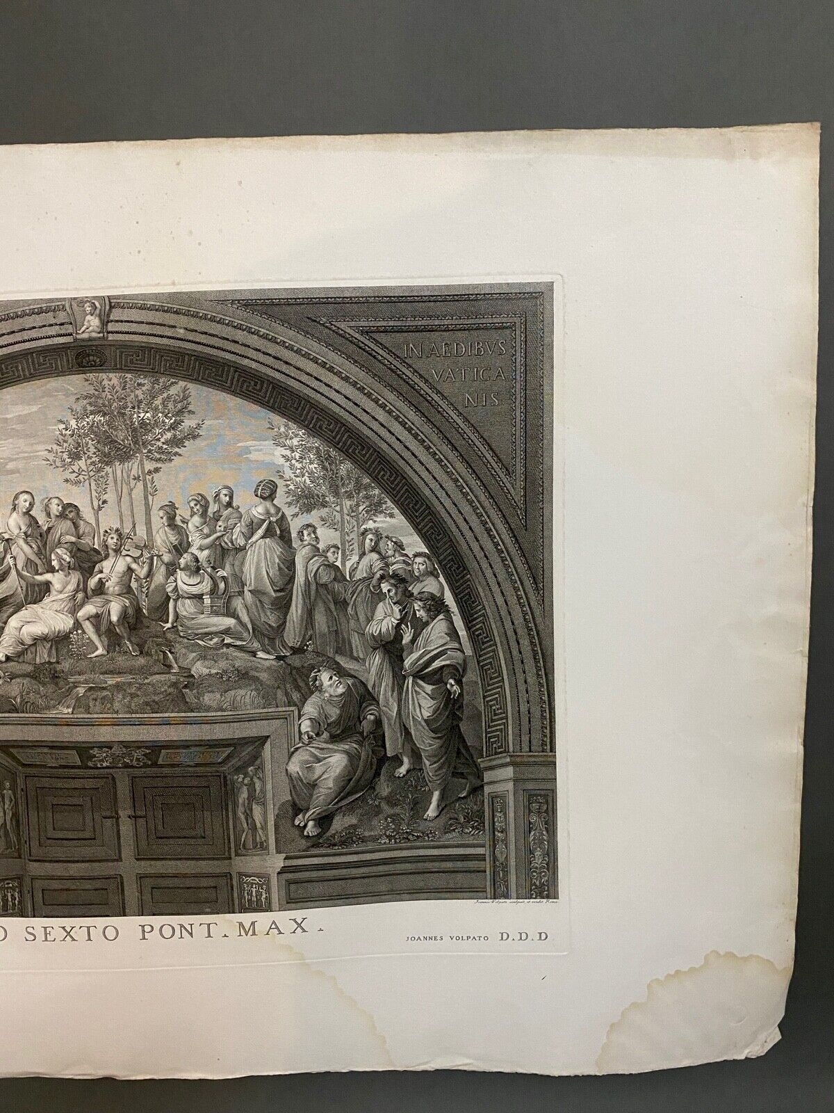 ENGRAVING GIOVANNI VOLPATO STEPHANO TOFANELLI PIO SEXTO BRIDGE MAX ...