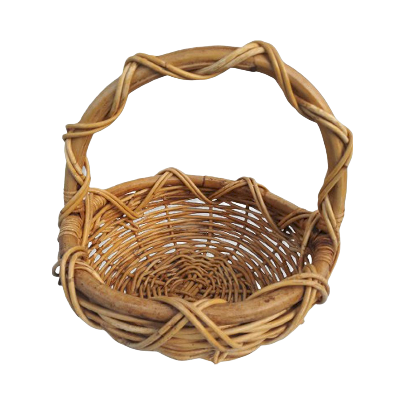 Panier en rotin ou osier, très déco. Naturel - Vendu