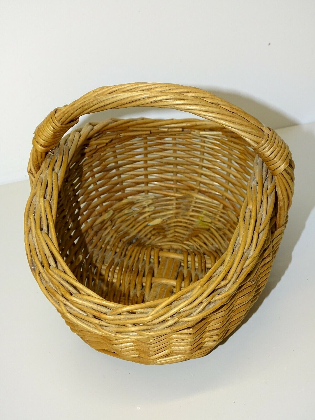 JOLI ANCIEN PETIT PANIER ROTIN PANIER DE PETITE FILLE JOUET ANSE ...
