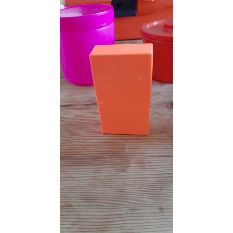 Lot Boites Vintage Plastic Orange et Rose Orange/Rose Plastique