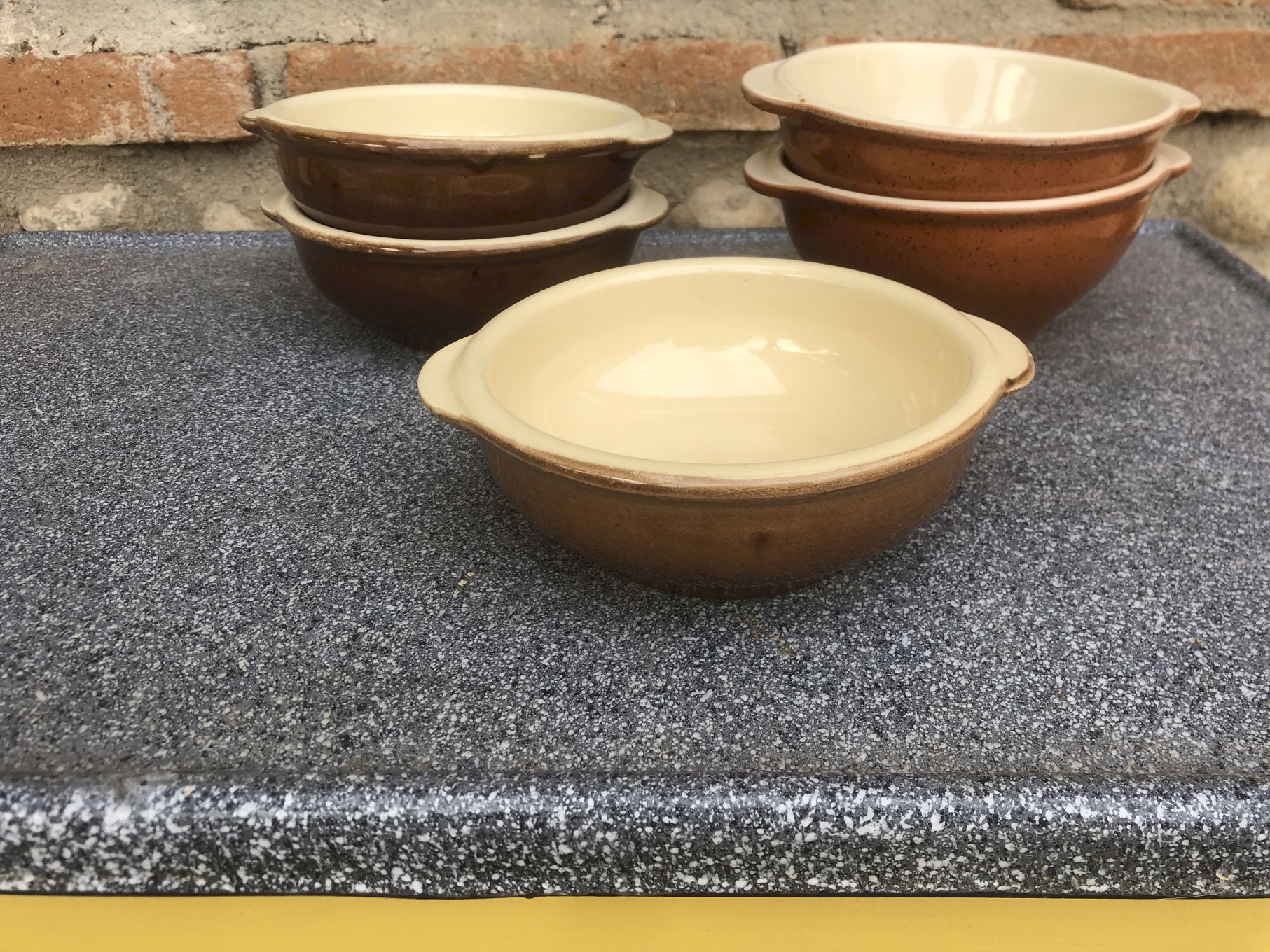 Lot de bols en grès Beige/Marron/Marron Grès/Céramique