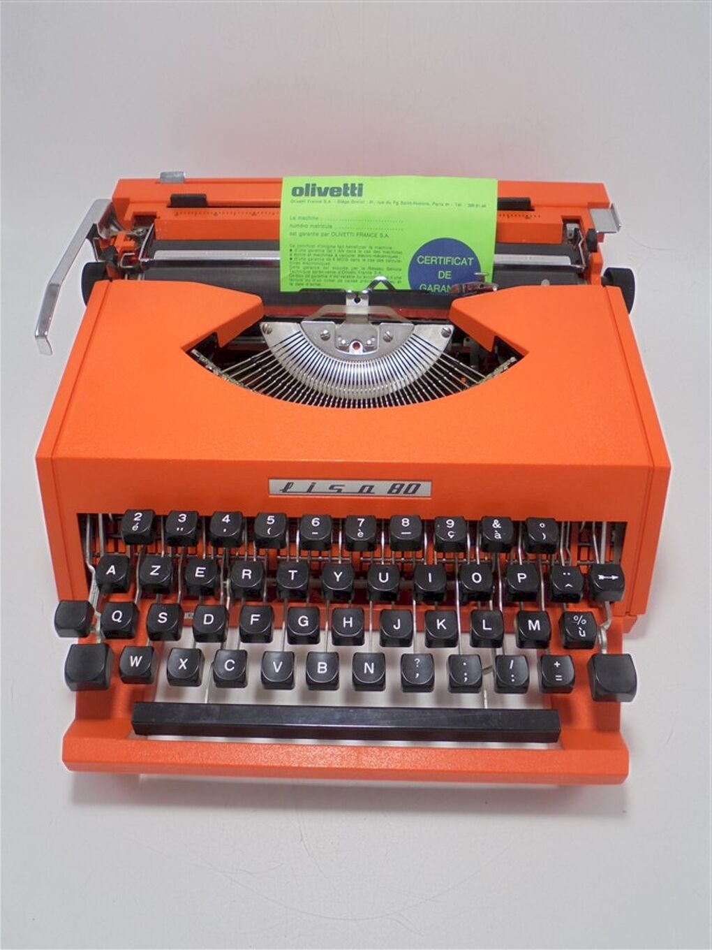 Olivetti Lisa 80 typewriter Orange Metal/Plastic - Sold