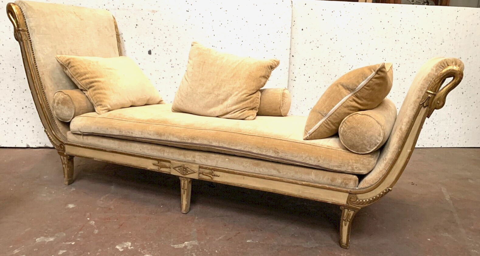 Méridienne de style Empire en bois patiné et doré XX siècle Classique ...