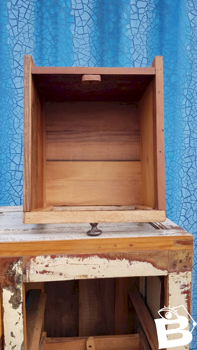 Meuble de marchand - chiffonnier 12 tiroirs en teck Vintage/Industriel ...