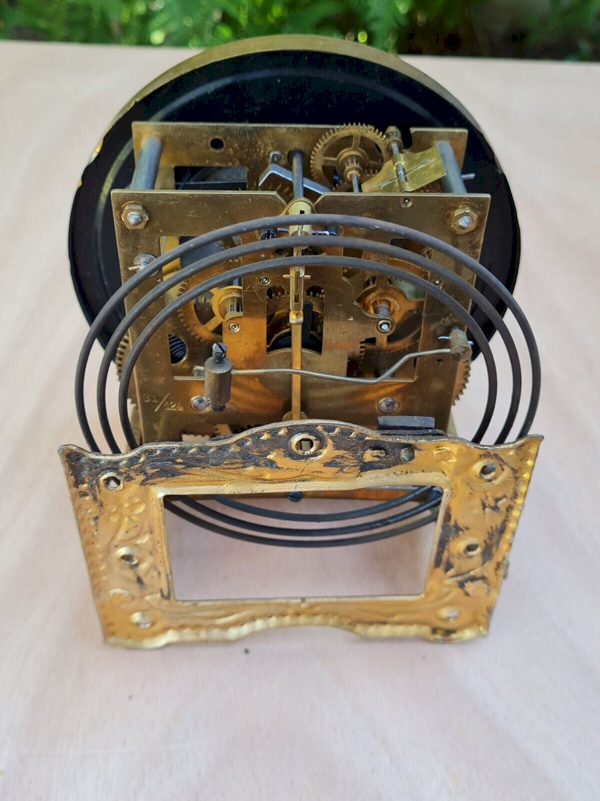 Mouvement mécanisme pendule horloge D R G M sans balancier Doré Métal