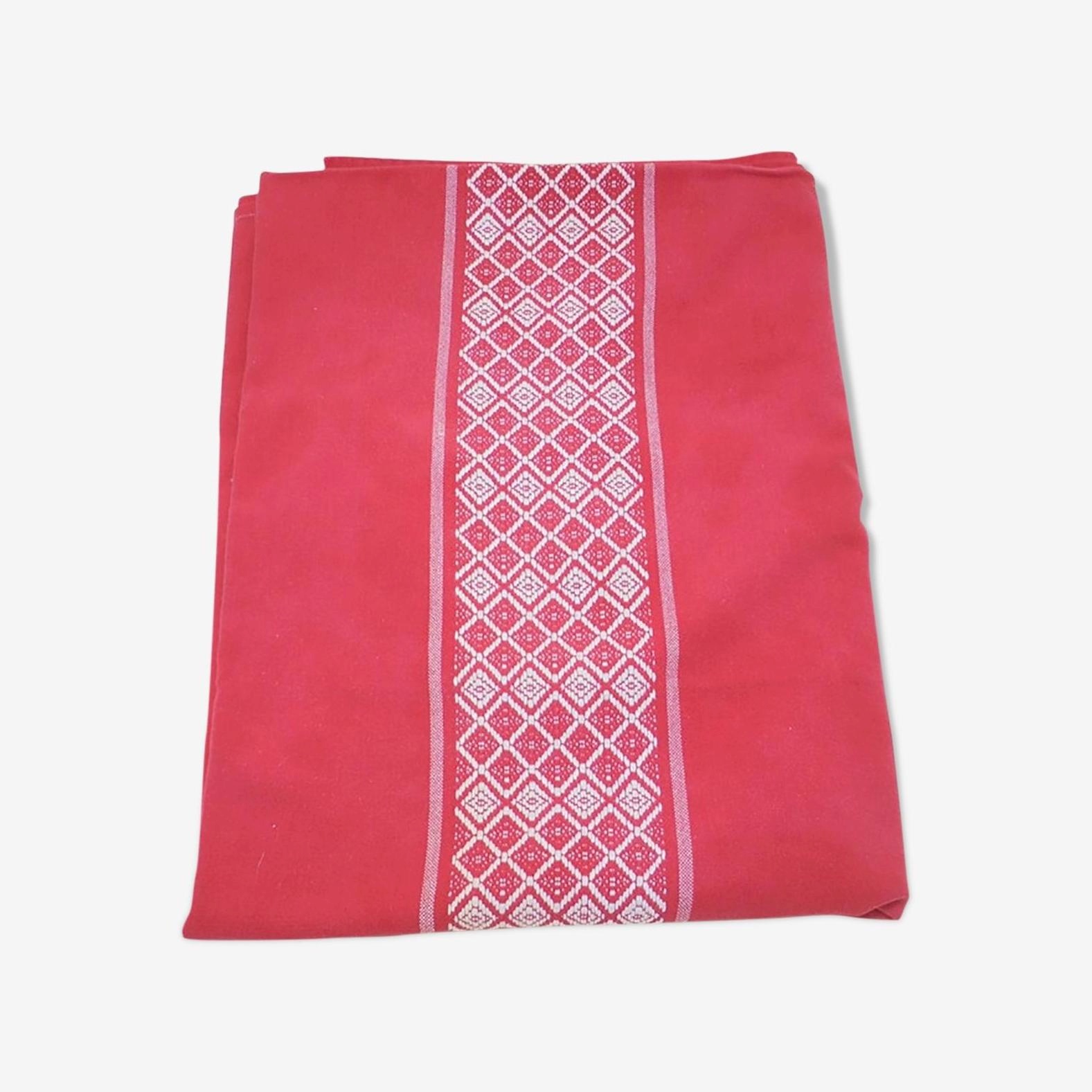 Nappe vintage Rouge/Rouge Tissu - Vendu