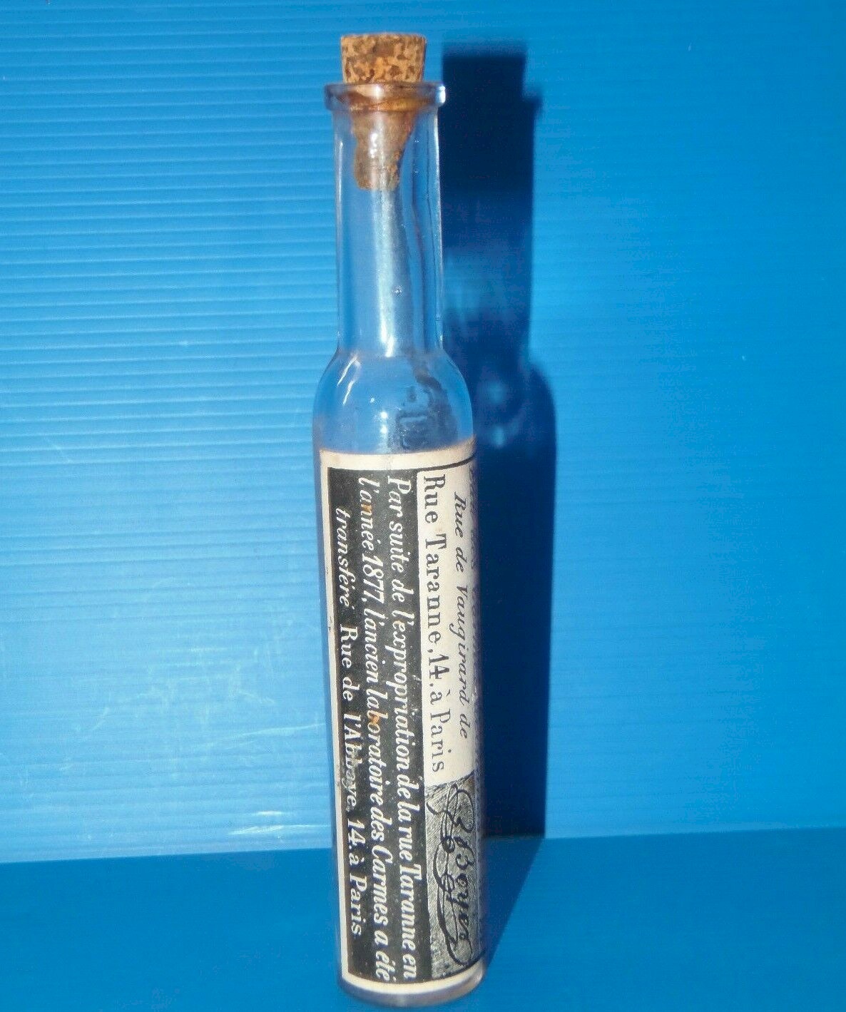 PETITE BOUTEILLE EAU de CARMES fin XIXe BOYER 14 R.TARANNE parfum ...