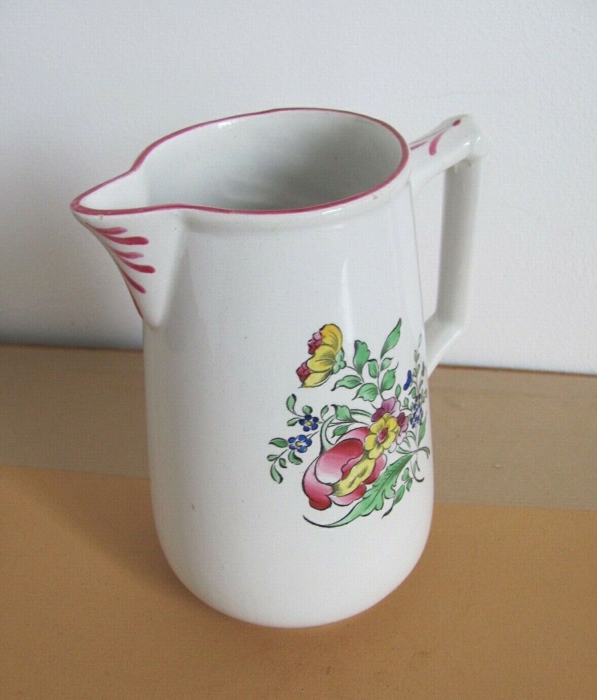 Pichet - Demi porcelaine - Lunéville - Keller & Guérin - Fin XIXe début ...