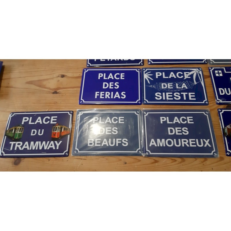 Plaque en Tole Pub Nom de Rues Places Boulevards Routes etc ...