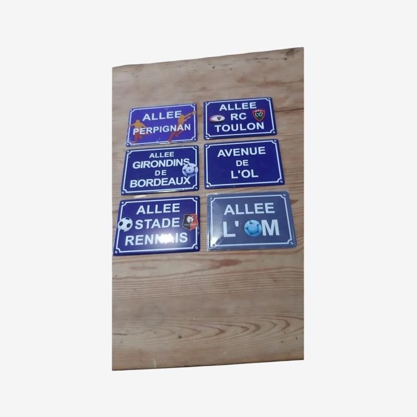 Plaque en Tole Pub Nom de Rues Places Boulevards Routes etc ...