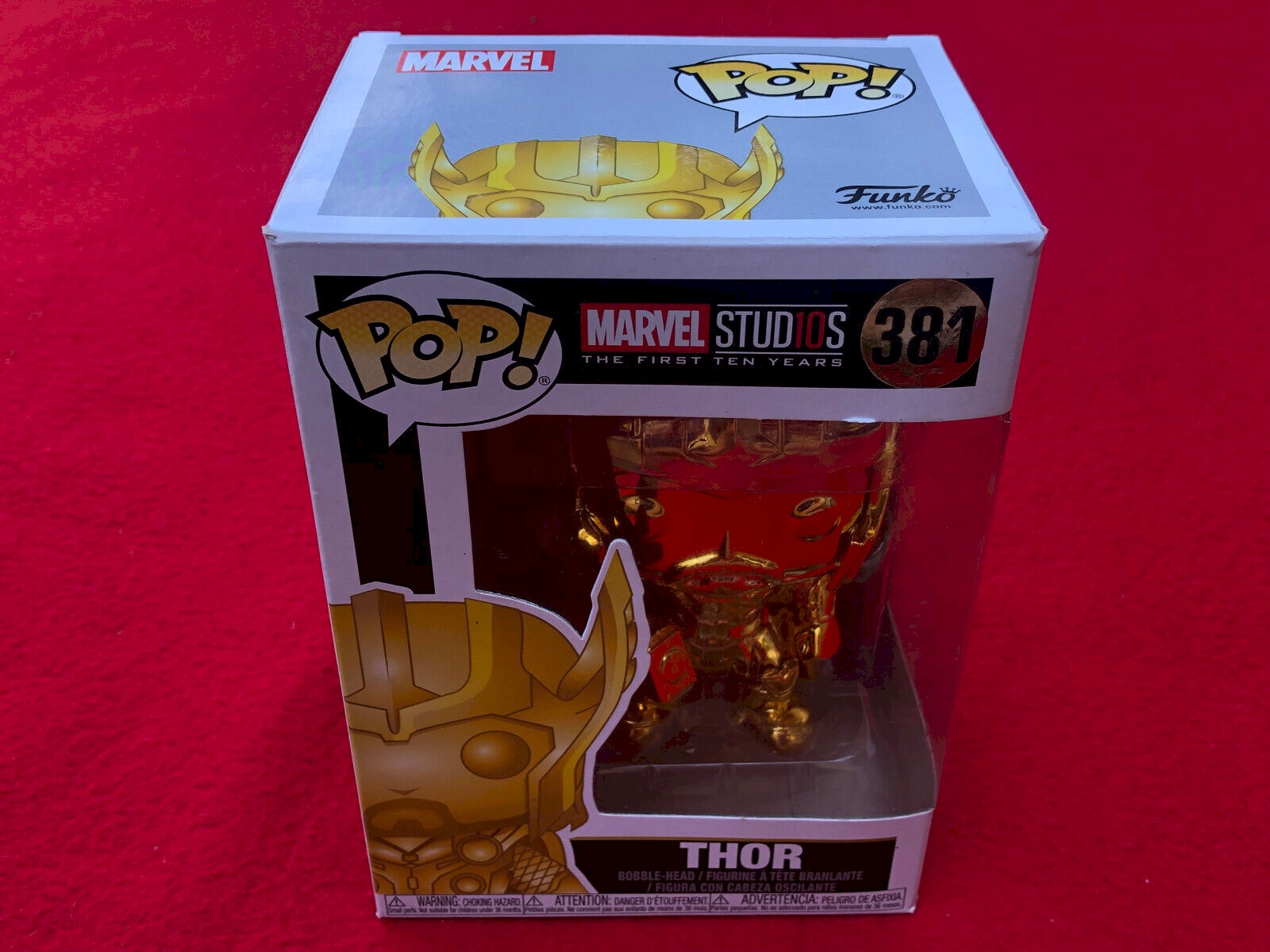 POP N°381 Marvel Stud10s Thor Doré Plastique - Vendu