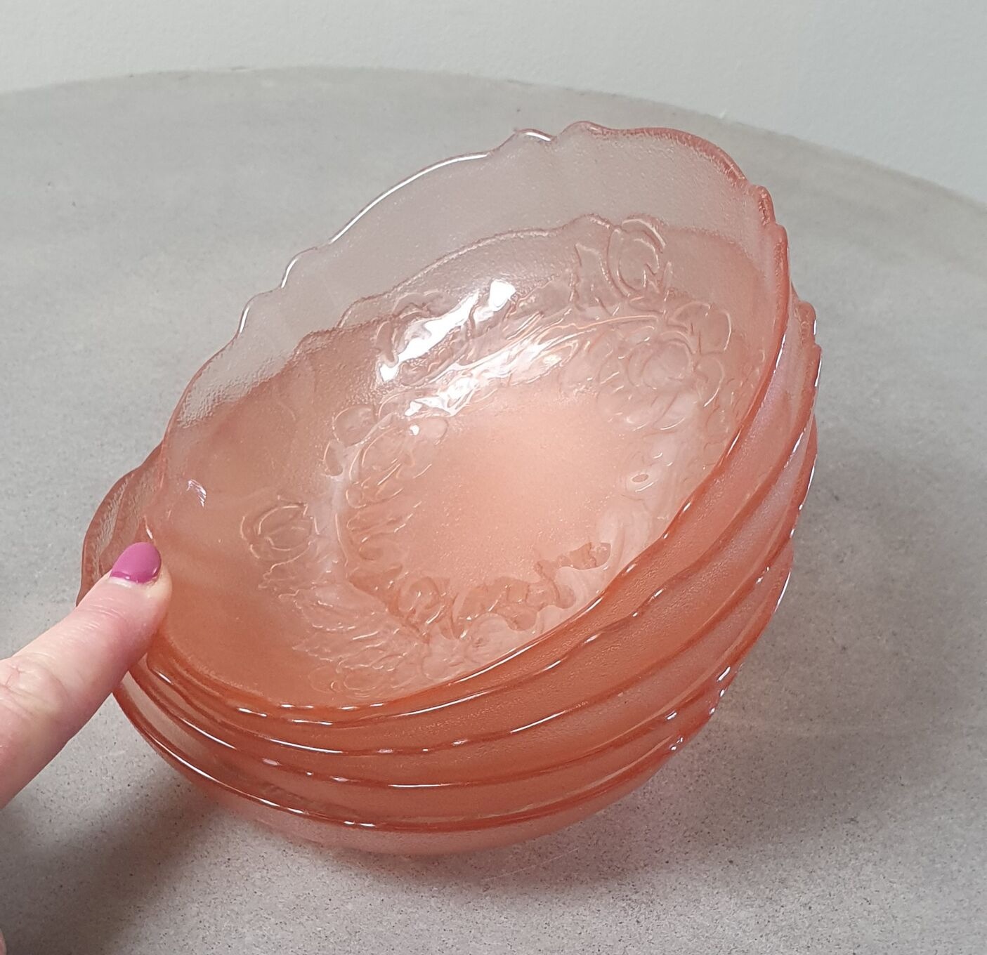 Ramequins Rose/Rose Verre/Verre Floral,Végétal