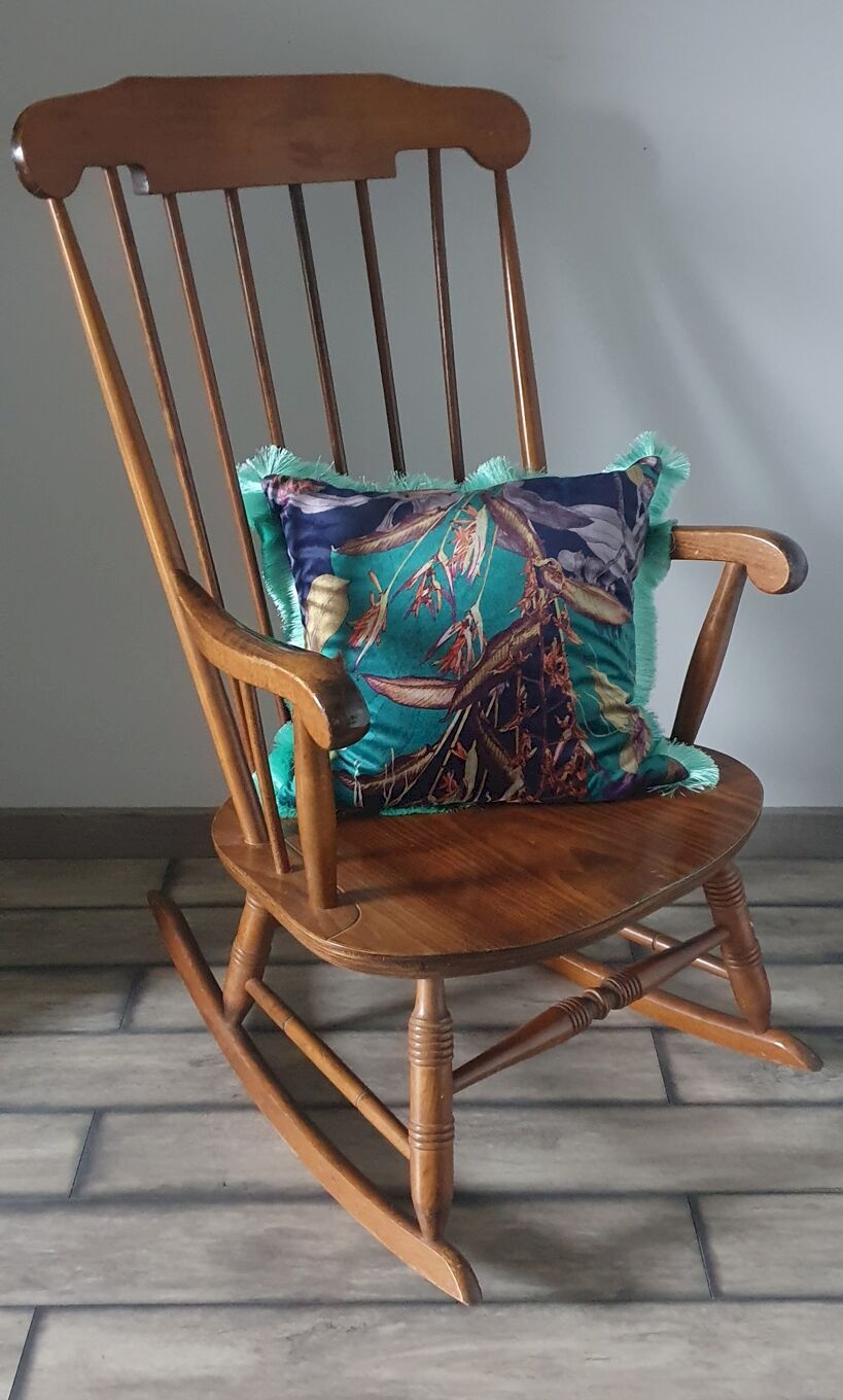 Rocking chair Vintage Marron/Naturel Bois - Vendu