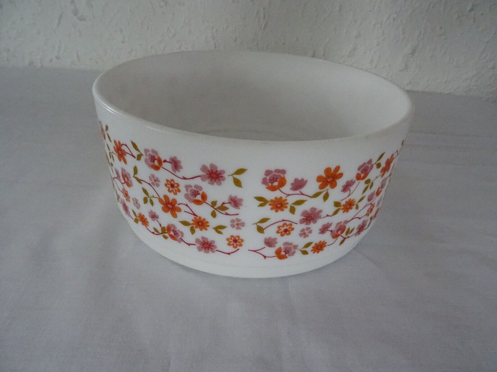 Saladier bord droit arcopal fleurs orange SCANIA 120223 Blanc Céramique ...