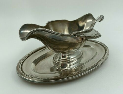 SAUCIERE ERCUIS EN METAL ARGENTE 88595 POINCON DOUBLE FILET PIEDOUCHE ...