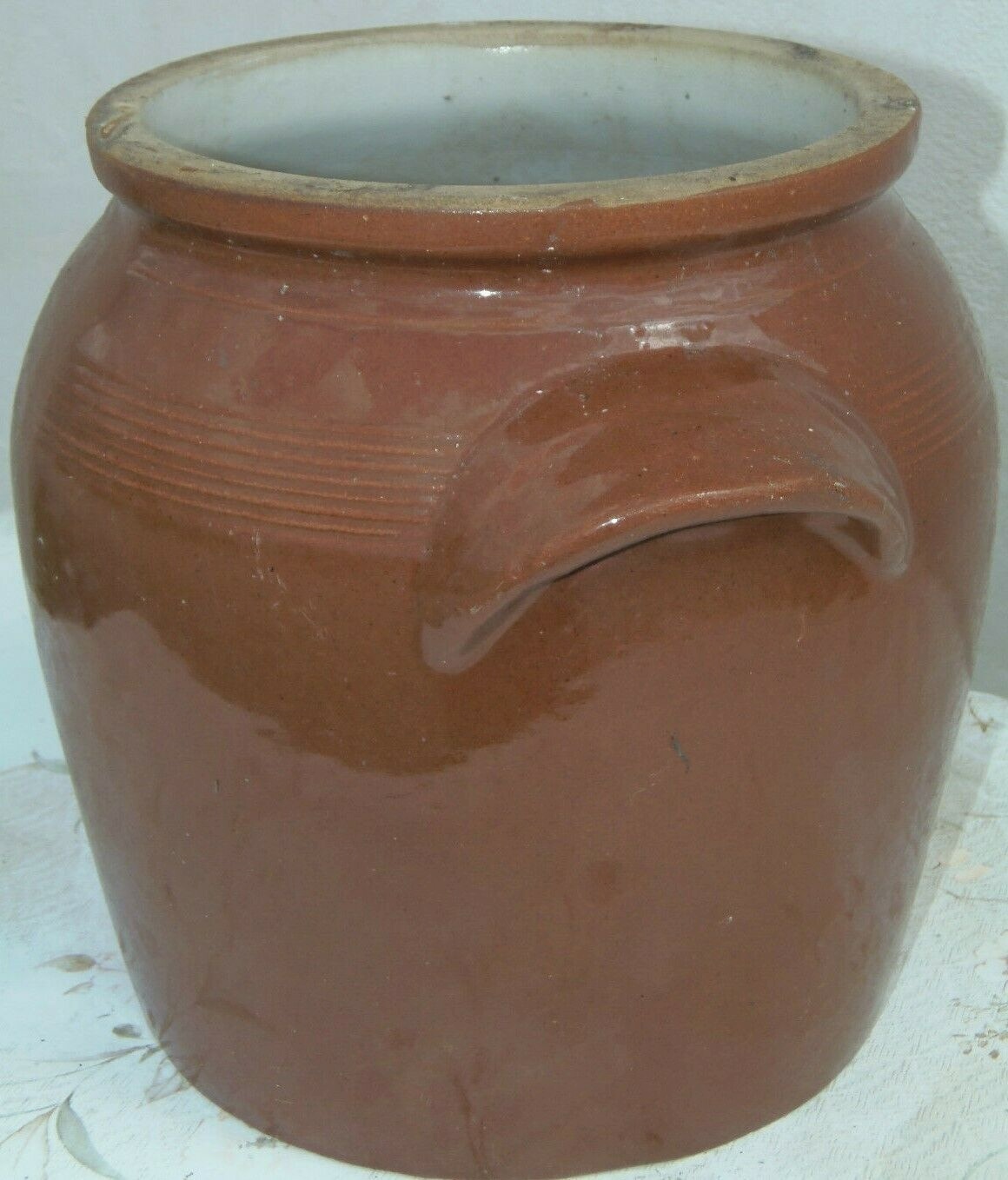 SUPERBE GRAND POT EN GRES Emaillé XIXe POT A CONFITS GRAISSE CHARNIER ...