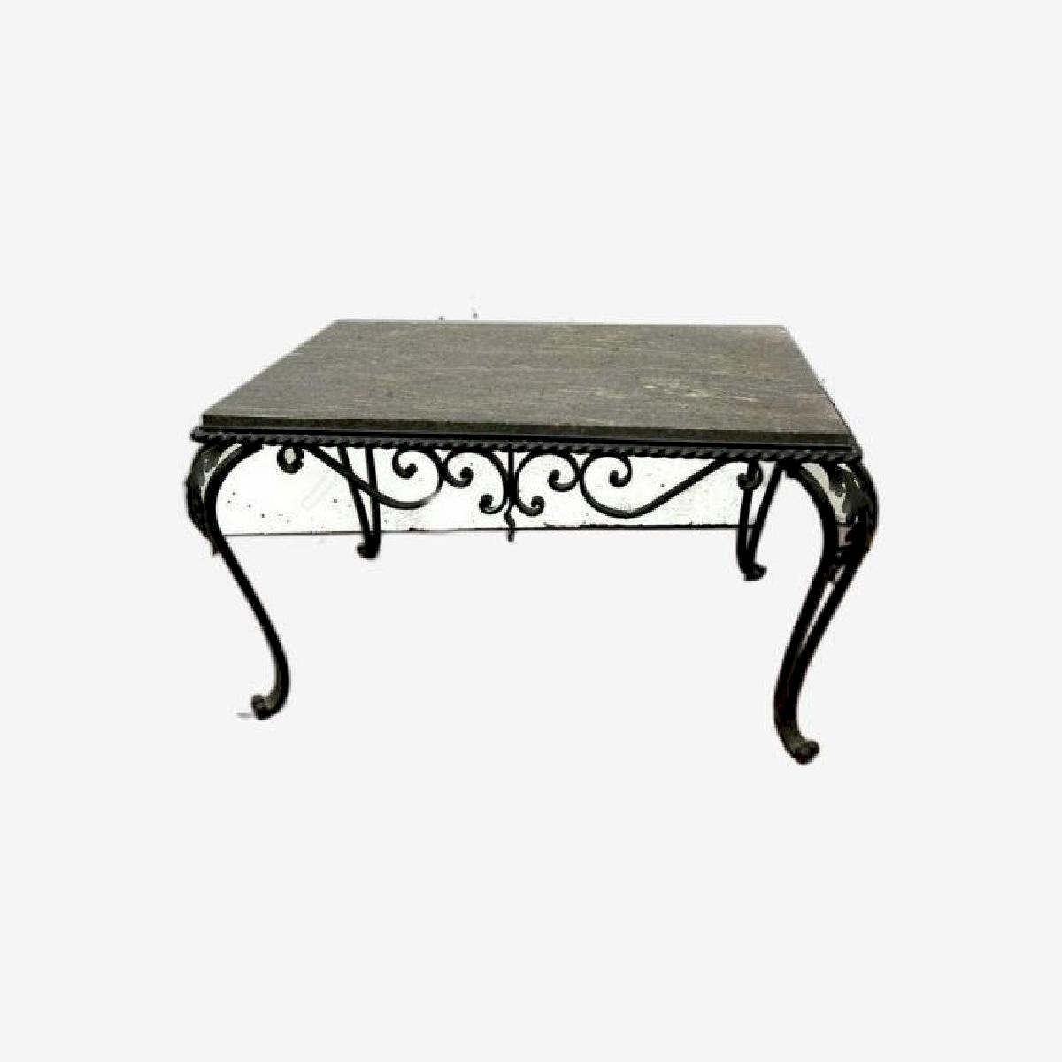 Table Basse Fer Forge Vintage