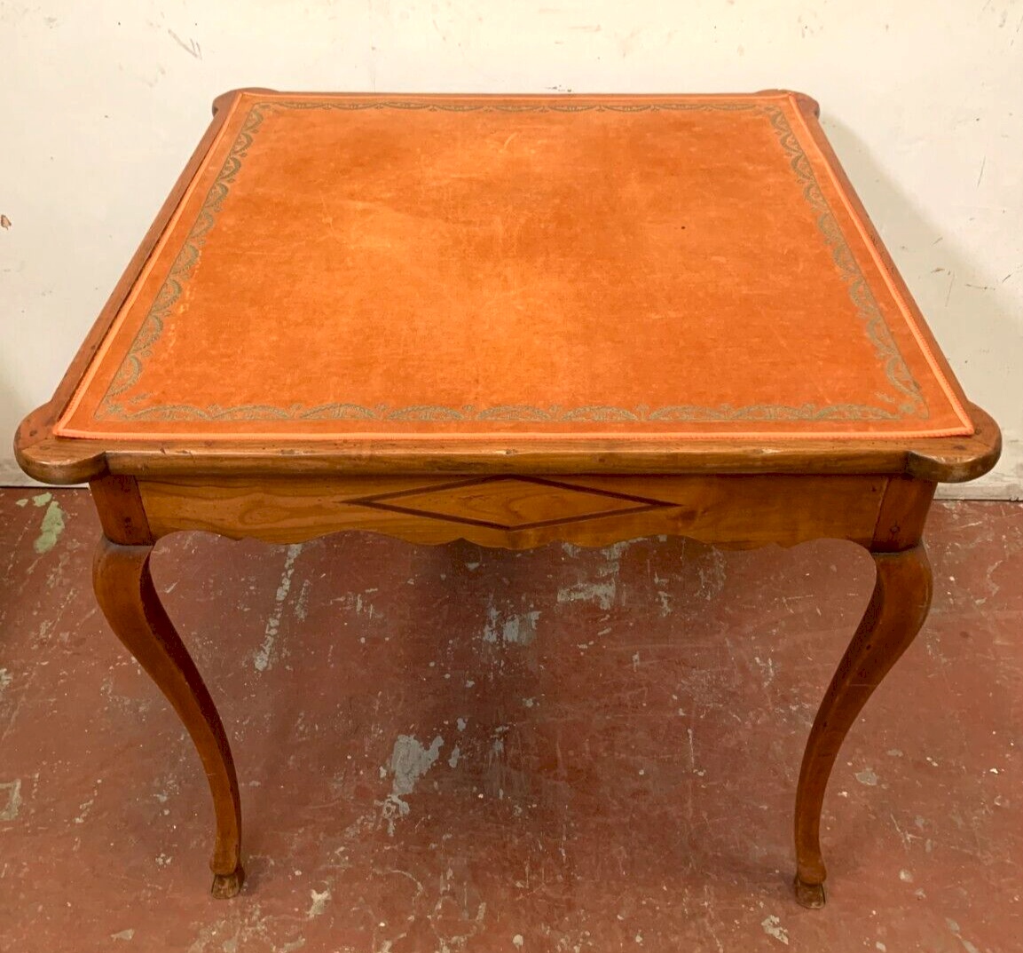 Table de bridge de style Louis XV en merisier XX siècle Vintage Naturel ...